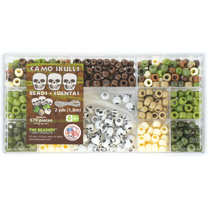 Beadery Bead Box Kit 6.25oz - Camo Skulls | LoveCrafts