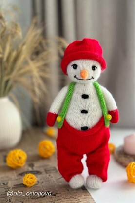Snowman knitting pattern Knitting pattern by WorldCountryToys | LoveCrafts