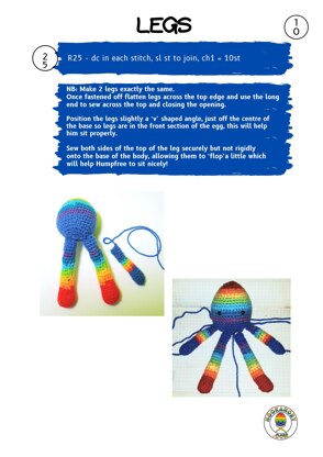 Humpfree The Rainbow Humpty Crochet pattern by Hookanory | LoveCrafts