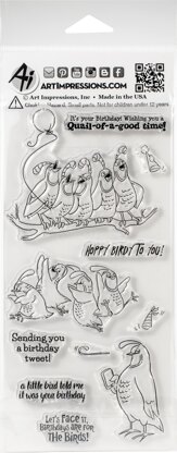 Art Impressions Funny Farm Clear Stamps - Hoppy Birdy | LoveCrafts