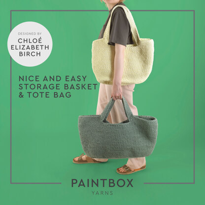 Nice & Easy Storage Basket & Tote Bag - Free Pattern in Paintbox Yarns ...