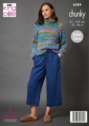 Sweater and Cardigan in King Cole Flair Chunky - 6384 - Leaflet at WEBS ...