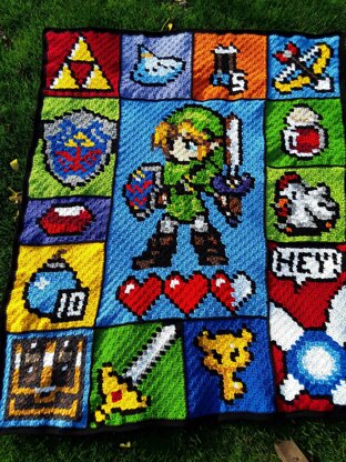 The Legend of Zelda inspired graph for C2C blanket | LoveCrafts