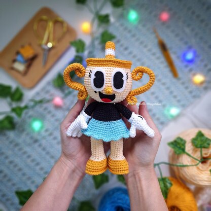 Cuphead, Mugman and Ms. Chalice amigurumi pattern (big version) Crochet ...