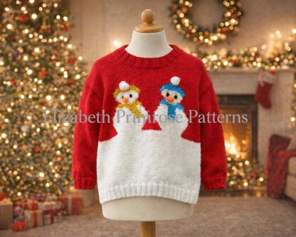 Colourful Snowmen Christmas Jumper (17) to fit from birth to 3 years ...