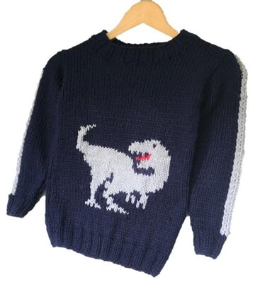 Bulky T Rex Sweater Knitting pattern by iKnitDesigns | LoveCrafts