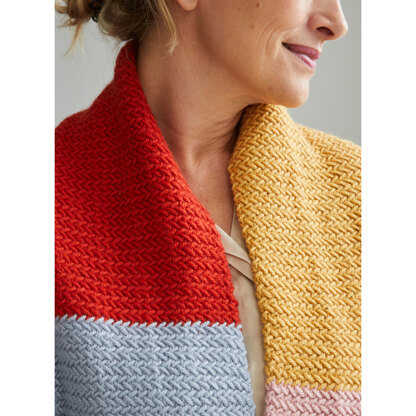 Blanket Scarf - Knitting Pattern For Women in Debbie Bliss Cashmerino ...