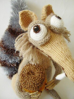 Scrat the saber-toothed squirrel Knitting pattern by MamaKlaraToys ...