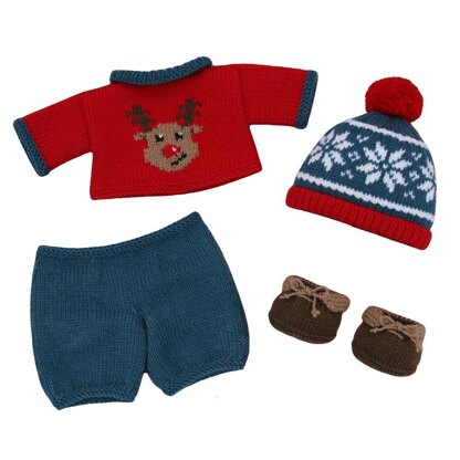 Christmas Jumper Outfit (Knit a Teddy) Knitting pattern by Knitables ...
