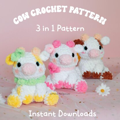 3 In 1 Crochet Cow | LoveCrafts