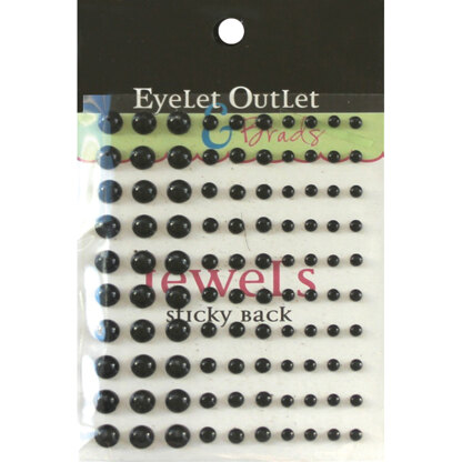 Eyelet Outlet Adhesive Pearls Multi-Size 100/Pkg - Black | LoveCrafts
