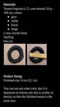 Mouse Hair Tie English_US | LoveCrafts