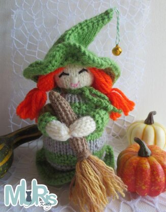 Halloween Witch Ornament Knitting pattern by MurisKnits | LoveCrafts