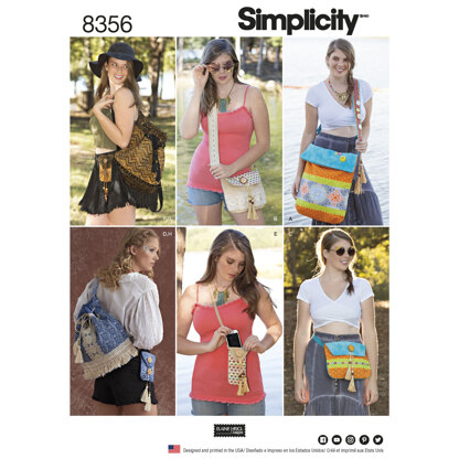 Simplicity Pattern 8356 Festival Bags in Four Sizes 8356 - Sewing ...