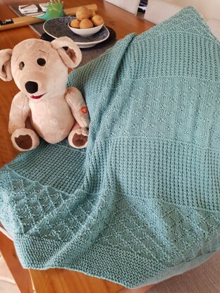 Simple Textured Blanket 'Jasper' Knitting pattern by Pure Hand Knits ...