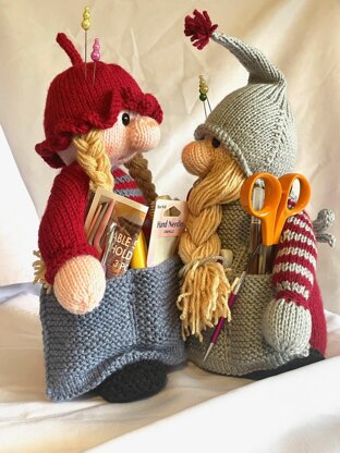 Mr and Mrs Gnome Tidy Knitting pattern by Pat Alinejad Gypsycream ...