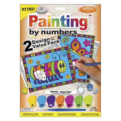 Royal Brush My First Paint By Number Kit 8.75"X11.375" 2/Pkg - Happy ...