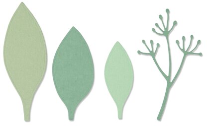 Sizzix Thinlits Dies By Jen Long 4/Pkg - Elegant Leaves | LoveCrafts