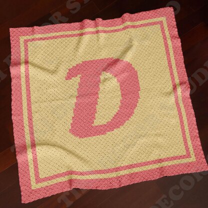 Initial Name Letter D | C2C crochet baby blanket pattern | LoveCrafts
