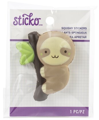 Sticko Squishy Sticker - Sloth | LoveCrafts