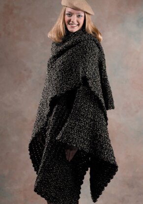 The Wrap in Red Heart Fiesta - LW1444 | Knitting Patterns | LoveCrafts