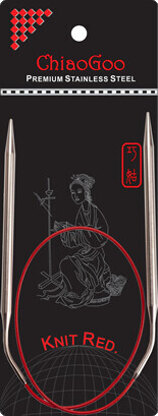 ChiaoGoo 24 in KNIT RED Circular Needles Stainless Steel at WEBS | Yarn.com