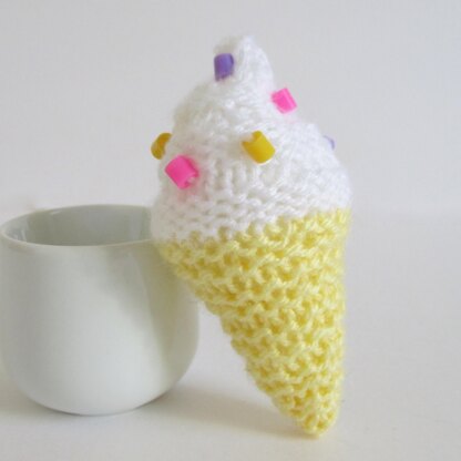Dinky Ice Cream Knitting pattern by Amanda Berry | LoveCrafts