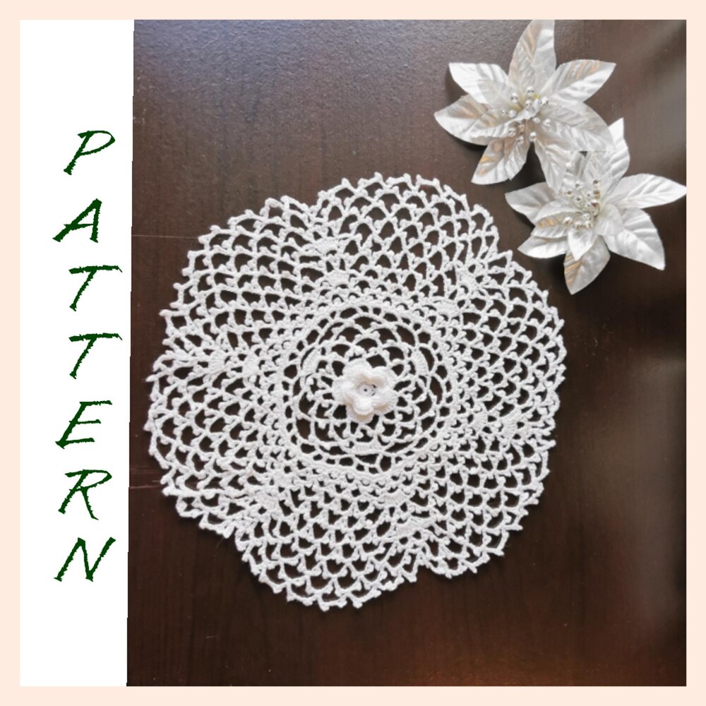 Crochet Rose Doily Pattern Antique Rose Doily Crochet Pattern By