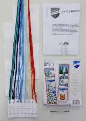 Vervaco Winter Villages Bookmark Set of 2 Cross Stitch Kit - 6 x 20 cm ...