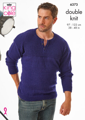 Sweaters in King Cole Merino Blend DK - 6373 - Leaflet | LoveCrafts