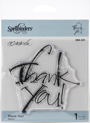Spellbinders PA Scribe Cling Stamps - Thank You! | LoveCrafts