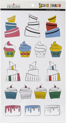 Foundations Decor Cake Smash Stickers - Build Your Own Cake | LoveCrafts