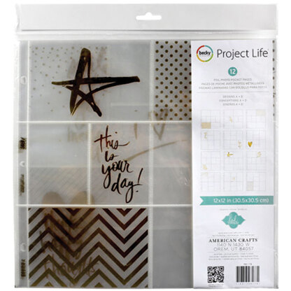 American Crafts Project Life Photo Pocket Pages 12"X12" 12/Pkg - Heidi ...