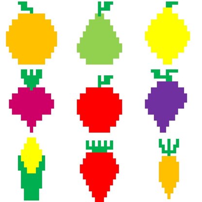 Harvest Fruit & Veg Blanket | LoveCrafts