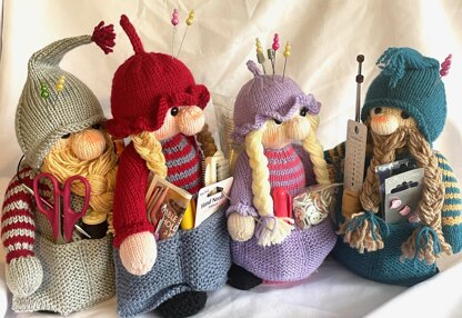 Mr and Mrs Gnome Tidy Knitting pattern by Pat Alinejad Gypsycream ...