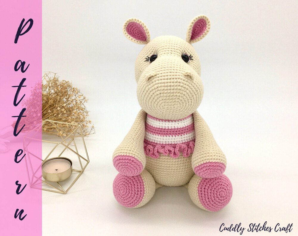 Hattie the Hippo Crochet pattern by Cuddly Stitches Craft LoveCrafts