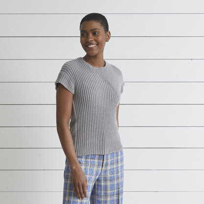 Ronni - Top Knitting Pattern For Women in Debbie Bliss Piper by Debbie ...