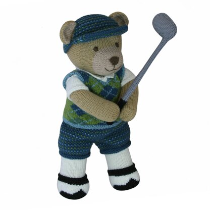 Golfer (Knit a Teddy) Knitting pattern by Knitables | LoveCrafts