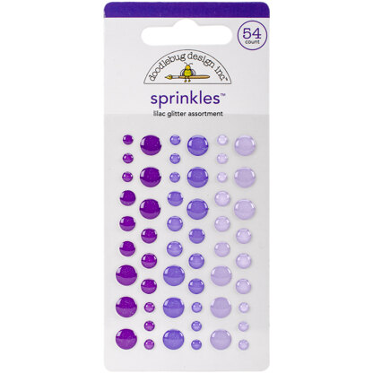Doodlebug Sprinkles Adhesive Glitter Enamel Dots 54/Pkg - Lilac ...