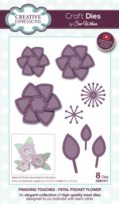 Creative Expressions Craft Dies By Sue Wilson - Petal Pocket Flower ...
