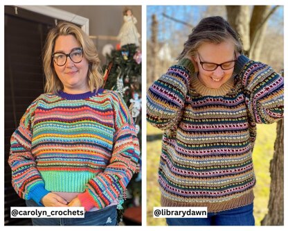 Ultimate Stash Bust Sweater Crochet pattern by Mae Crochets | LoveCrafts