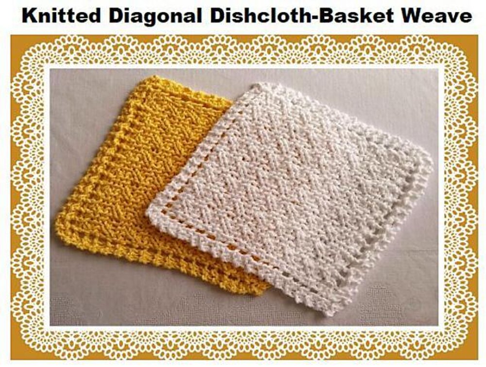 Basketweave Knit Dishcloth Pattern