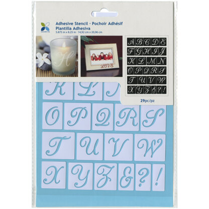 Momenta Adhesive Stencil 6"X8" - Script Alphabet | LoveCrafts