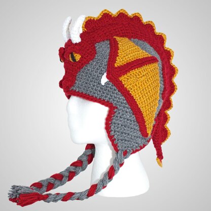 Crochet Dragon Hat Pattern Crochet pattern by Joni Memmott | LoveCrafts
