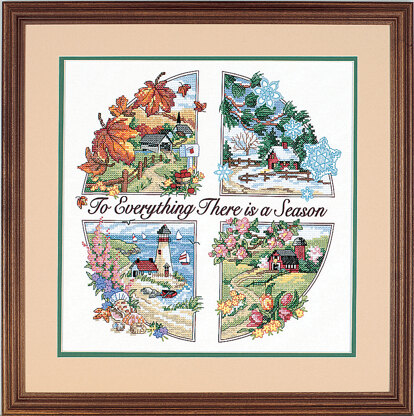 Dimensions A Season For Everything Stamped Cross Stitch Kit - 36cm x ...