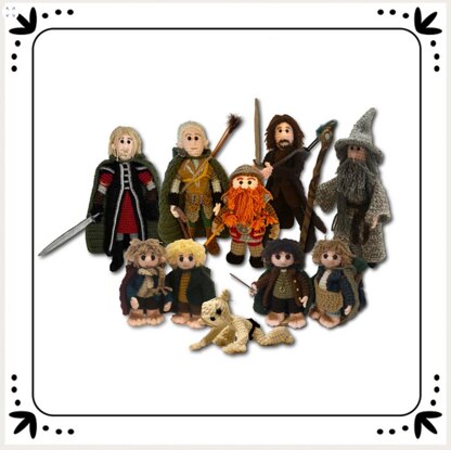 Halfling Amigurumi Bundle - Frodo, Sam, Merry, Pippin, Gollum Crochet ...