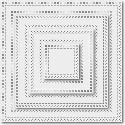 Uniquely Creative Metal Dies - Cross Stitch Nesting Squares | LoveCrafts