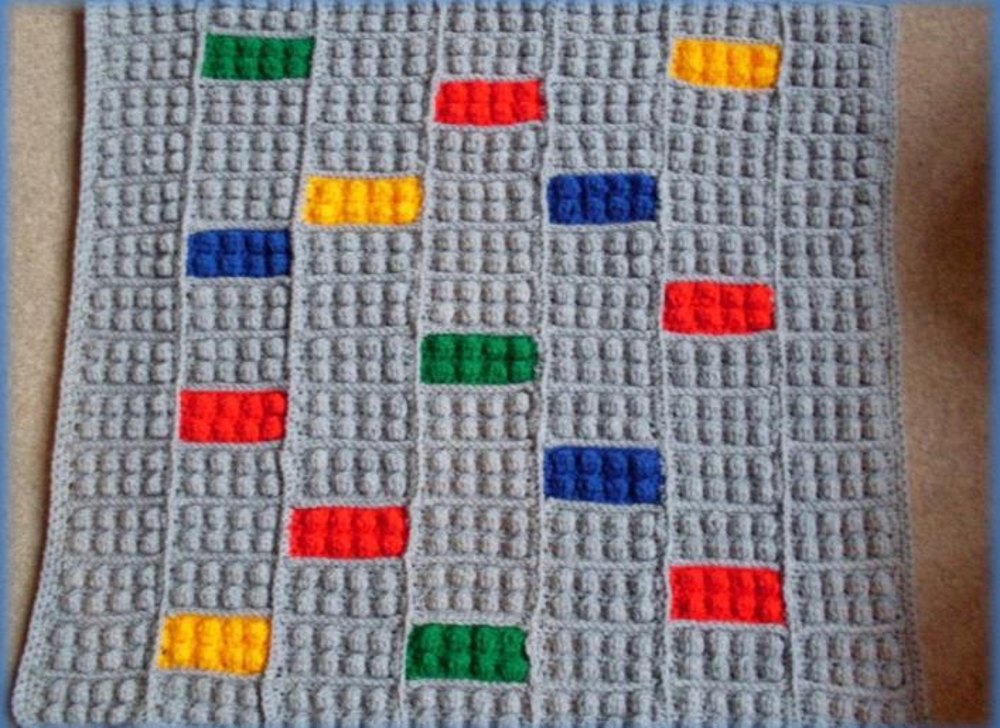 Crochet Lego Block Blanket All In One Lego Blanket Crochet Pattern By
