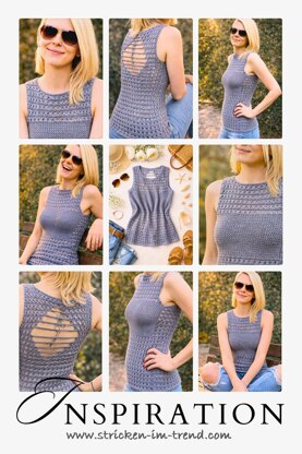 Crochet Pattern Summer Top CROSS#back | Open Back Crochet Top | Women's ...