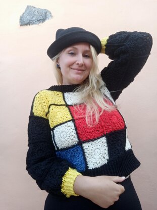 Patchwork Sweater Crochet pattern by Auburn Threads | LoveCrafts